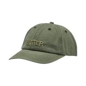 BUTTER GOODS Ripstop Rounded Logo 6 Panel Cap - Green