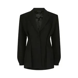 Givenchy Structured Tricotine Wool Jacket With Satin Collar - Black