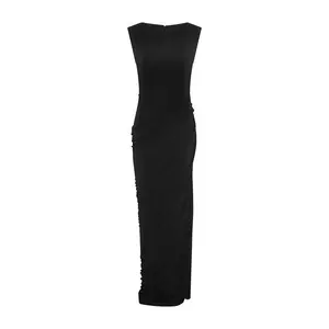MALOA Yasmin Sleeveless Maxi Dress - Black