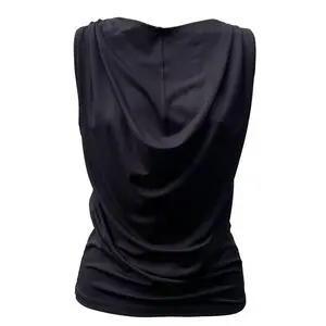 IMAATU Onu Top Sculpting Elastic Viscose Waterfall Drape - Black