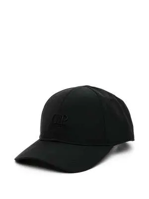 C.P. COMPANY CP COMPANY Curved Visor With Embroidered Logo Nero