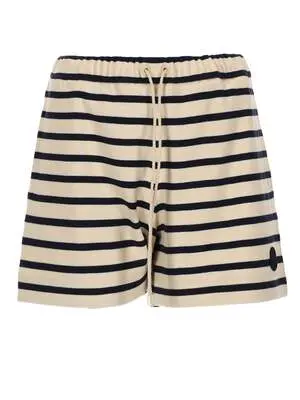 Moncler Striped Cotton Mini Shorts - Multicolour