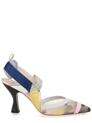 Fendi Slingback Pumps With 8.5 Cm Heel - Multicolour