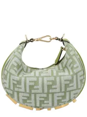 Fendi Mini Hobo Handbag 13 Cm X 20 Cm X 7.5 Cm - Green