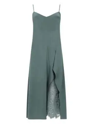 Acne Studios Satin Midi Dress - Green