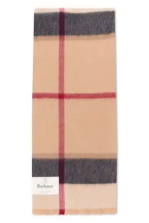 Barbour Tartan Lambswool Scarf - Beige