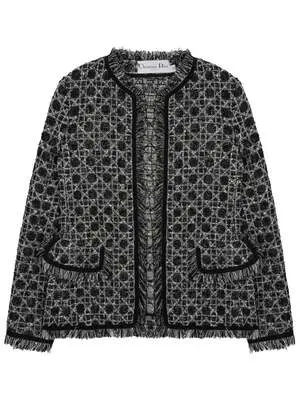 Dior Regular-fit Cotton-blend Jacket With Macrocannage Detail