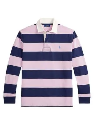 Ralph Lauren Long Sleeve Striped Rugby Polo Shirt - Pink
