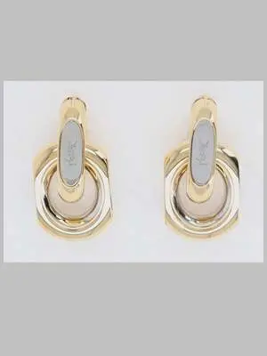 Saint Laurent Cassandra Double Hoop Earrings