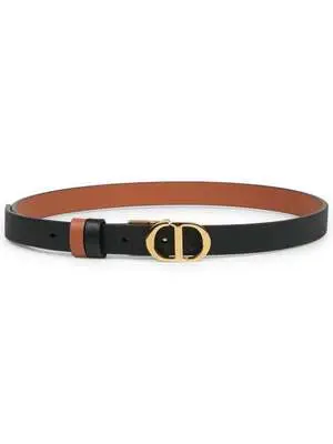 Dior Reversible Leather Belt - Black