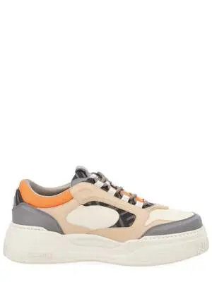 Fendi Force Leather Sneakers - Beige