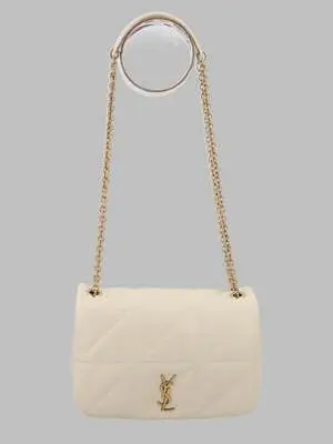 Saint Laurent Jamie Mini Lambskin Crossbody Bag - Ivory
