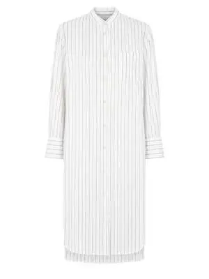 TOTEME Viscose And Silk Blend Tunic Mini Dress - White