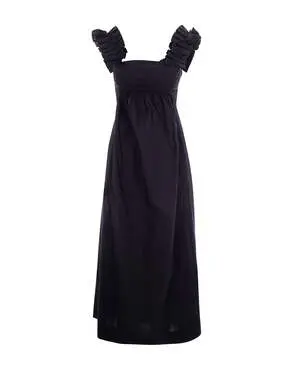 Liu Jo Ruffled Strap Midi Dress - Black