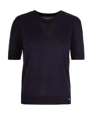 Herno Short Sleeve Knit Sweater Top - Blu Navy