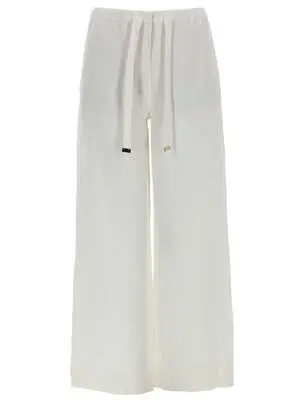 Max Mara Amedea Linen Trousers - White