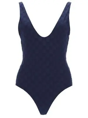 Gucci Gg" Weave One-piece Swimsuit - Blue