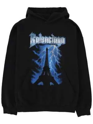 Balenciaga Oops Sweatshirt With Stamp Graphic - Black