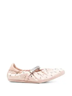 JIMMY CHOO Jade Leather Ballets - Pink