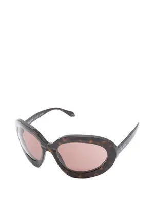 Alaïa Tortoiseshell Sunglasses - Black