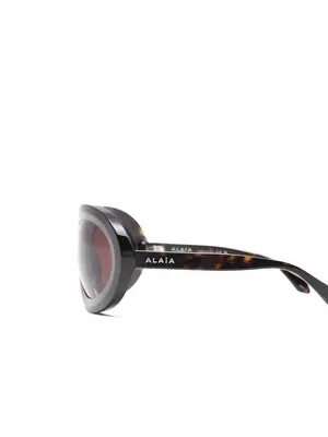 Alaïa Tortoiseshell Sunglasses - Black