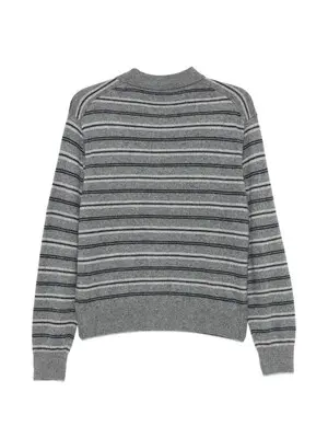 DUNST Wool Blend Striped Polo Shirt
