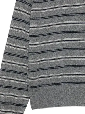 DUNST Wool Blend Striped Polo Shirt