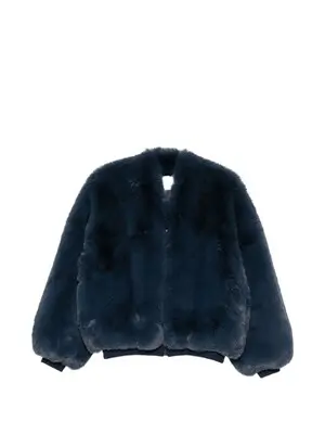 THE FRANKIE SHOP Senna Faux Fur Jacket - Blue