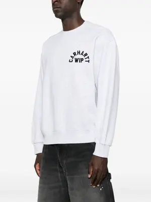 Carhartt Work In Progress Logo Cotton Sweatshirt - Grey