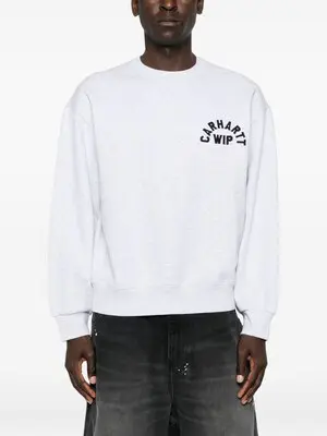Carhartt Work In Progress Logo Cotton Sweatshirt - Grey