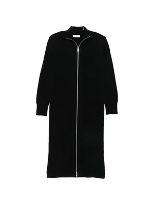 THE FRANKIE SHOP Nolia Wool Long Cardigan Dress - Black