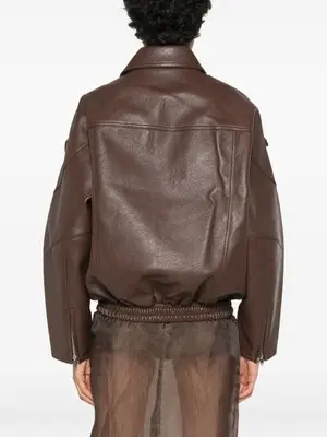 THE FRANKIE SHOP Hudson Faux Leather Bomber Jacket
