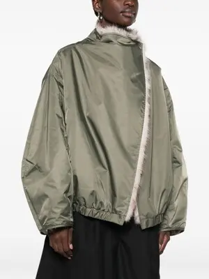 THE FRANKIE SHOP Vera Faux Fur Reversible Bomber Jacket