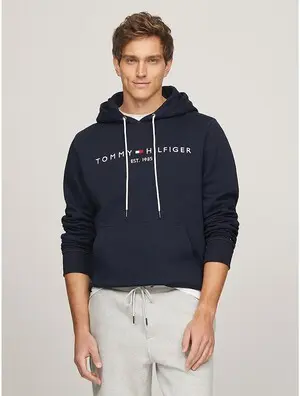 Tommy Hilfiger Embroidered Tommy Logo Hoodie - Navy