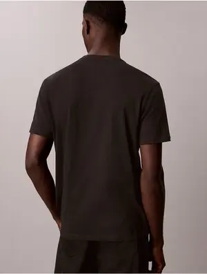 Calvin Klein Garment-washed Graphic Logo Tee - Black