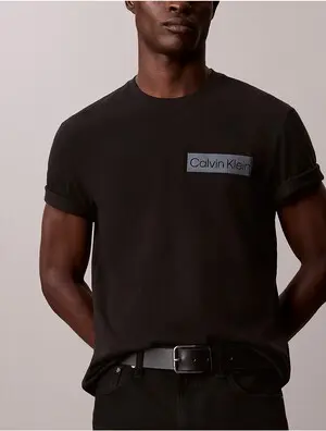 Calvin Klein Garment-washed Graphic Logo Tee - Black