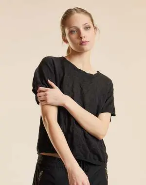 Cynthia Rowley Parchment Knit Tee