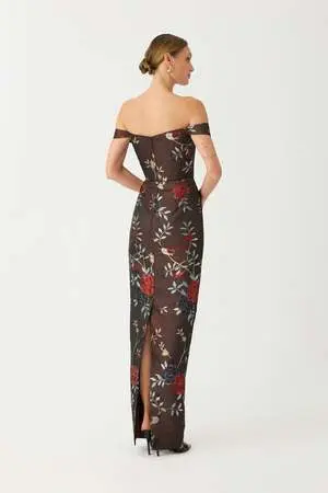 SAU LEE Joanna Jacquard Gown