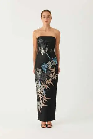 SAU LEE Ilsa Jacquard Gown