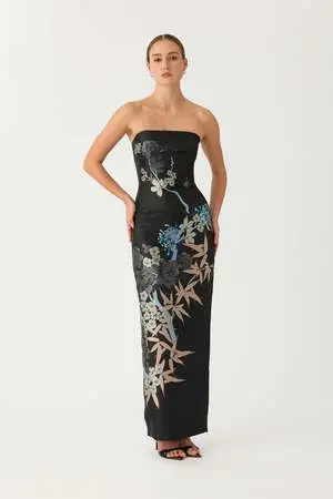 SAU LEE Ilsa Jacquard Gown