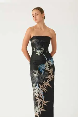 SAU LEE Ilsa Jacquard Gown