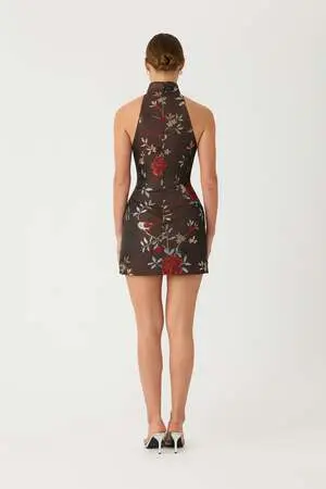 SAU LEE Eva Jacquard Mini Dress