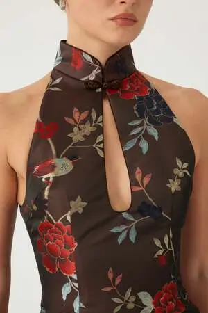 SAU LEE Eva Jacquard Mini Dress