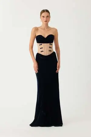 SAU LEE Manon Velvet Gown