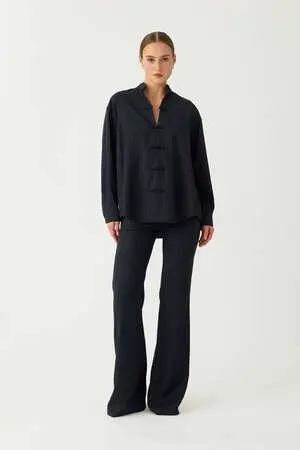 SAU LEE Leo Pinstripe Shirt