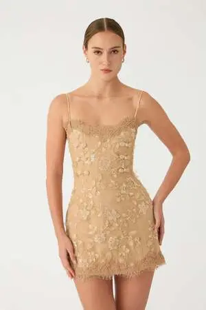 SAU LEE Romy Lace Mini Dress