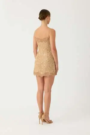 SAU LEE Romy Lace Mini Dress