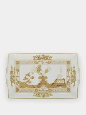 GINORI 1735 Aurum Oriente Italiano Rectangular Tray - White