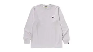 A BATHING APE One Point Long Sleeve Tee Shirt - Gray