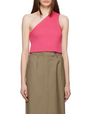 Jacquemus Asymmetric Knitted Cropped Top